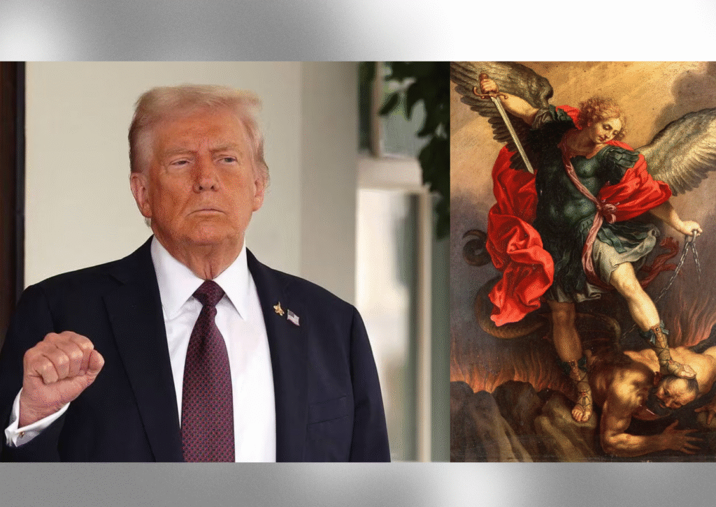 Le président Donald Trump marque la fête de Saint Michel Archange par ...